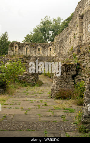 Remains of the Roman defesive walls in York, the Multiangular Tower ...