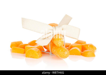 Lot of whole lot of halves of stale orange stale baby carrot baby ...