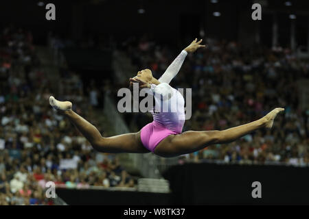 August 9, 2019: Gymnast Sloane Blakely competes during day one of the ...