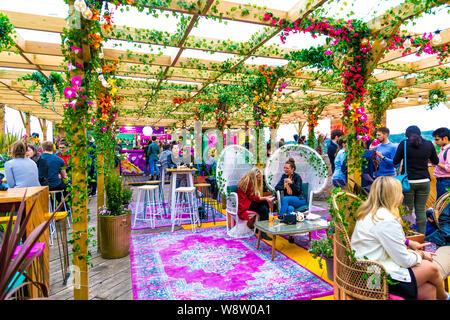Bussey Rooftop Bar in Peckham Rye, London, UK Stock Photo - Alamy