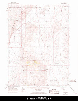 USGS Topo Map Nevada Denio 318557 1990 24000 Restoration Stock Photo ...