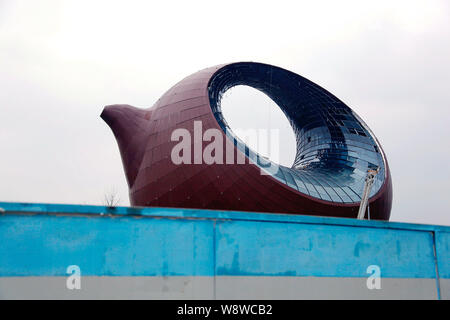 A teapot-shaped building, part of the Wuxi Wanda Cultural Tourism City ...