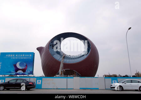 A teapot-shaped building, part of the Wuxi Wanda Cultural Tourism City ...