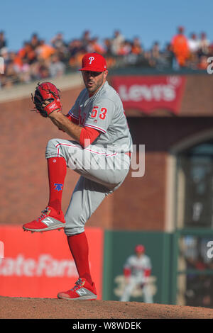 Philadelphia Phillies relief pitcher Blake Parker (53) delivers during ...