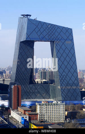 --FILE--View of the pants-shaped building, the new CCTV Tower, in ...