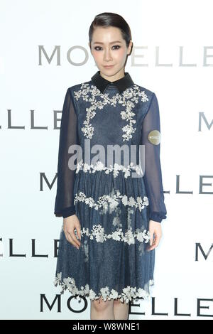 Hong Kong singer Jade Kwan poses as she arrives for the Moiselle fall ...