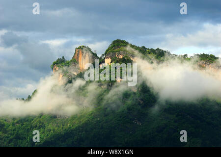 Wuyishan mountains in Fujian Province, China. Scenic view over the ...