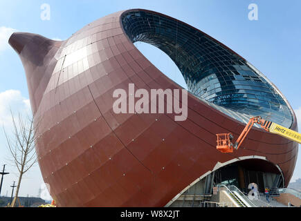 A teapot-shaped building, part of the Wuxi Wanda Cultural Tourism City ...