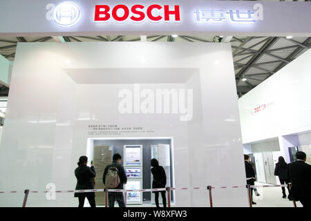 --FILE--People visit the stand of Bosch during the Consumer Electronics ...