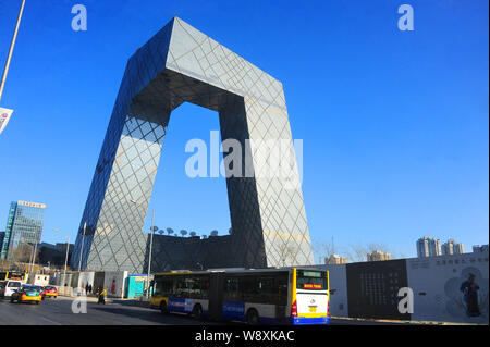 --FILE--View of the pants-shaped building, the new CCTV Tower, in ...