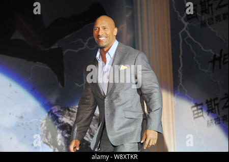 Dwayne Johnson arrives at the press conference of the Smashing Machine ...