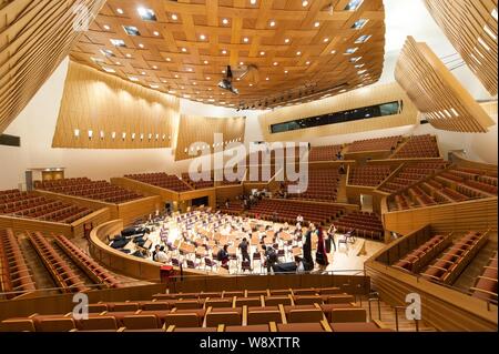 Interior view of a concert hall of the Shanghai Symphony Orchestra Hall ...