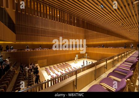Interior view of a concert hall of the Shanghai Symphony Orchestra Hall ...
