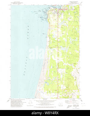 USGS Topo Map Oregon Bandon 282236 1944 62500 Restoration Stock Photo ...