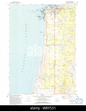 USGS Topo Map Oregon Bandon 282236 1944 62500 Restoration Stock Photo ...