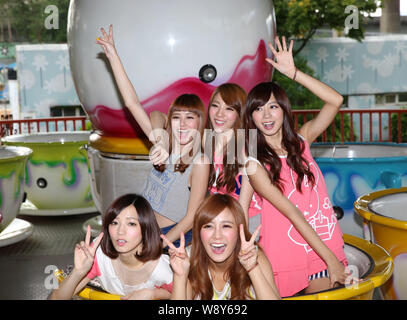 Taiwan girl group Popu Lady perform at concert in Taipei,China on ...