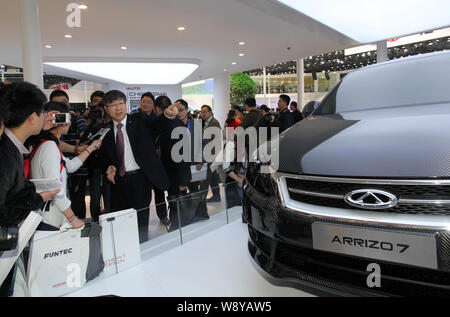 Yin Tongyue, chairman of Chery Automobile Co., Ltd., is interviewed at ...