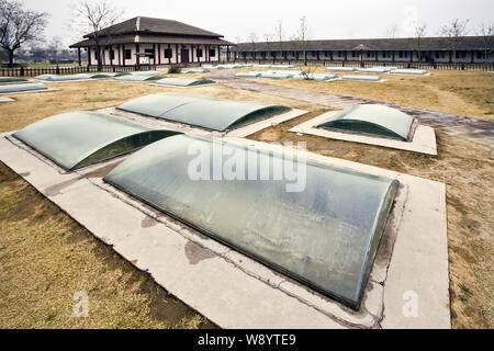 The museum of Yin Ruins in Anyang China home of the famous oracle Stock ...