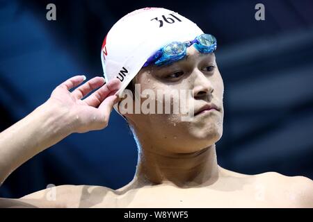 --FILE--Sun Yang of China is pictured in the 2500m freestyle final ...