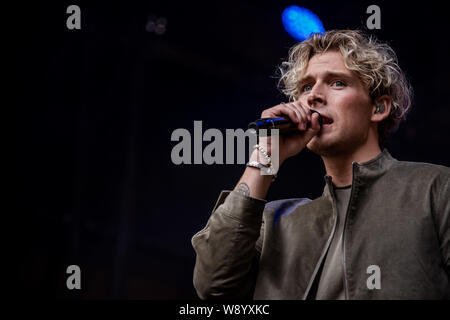 Skanderborg, Denmark. 10th, August 2019. The Danish pop singer and ...