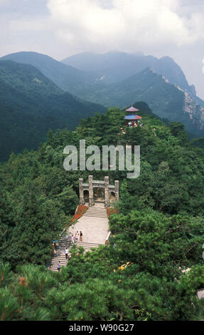 Lushan Mountain in Jiangxi Province, China. Lulin Lake on Mount Lu is ...