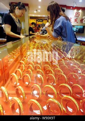 Suzhou, China, Chinese Jewelry Store, "China Gold", Store Front at ...