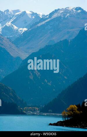 Heaven Lake of Tian Shan (Tianchi). A famous World Heritage site in ...