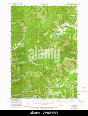 USGS Topo Map Oregon Blachly 282256 1956 62500 Restoration Stock Photo ...
