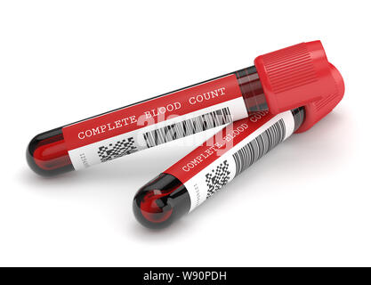 3d render of CBC blood tube over white background Stock Photo - Alamy