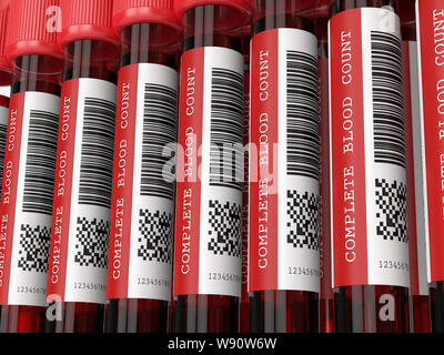 3d render of CBC blood tubes over white background Stock Photo - Alamy