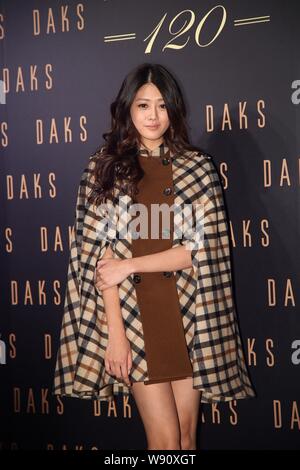 Taiwanese model Lene Lai poses during the DAKS 120th Anniversary ...