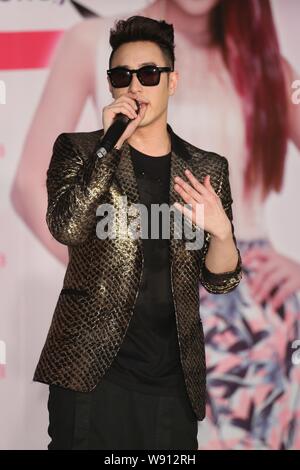 Taiwanese singer Wilber Pan performs at his concert in Taipei, Taiwan ...