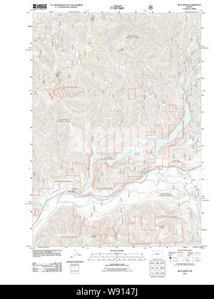 USGS Topo Map Oregon Blue River 20110721 TM Inverted Restoration Stock ...