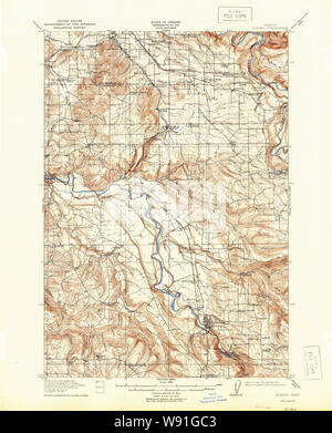 USGS Topo Map Oregon Boring 282271 1914 62500 Inverted Restoration ...