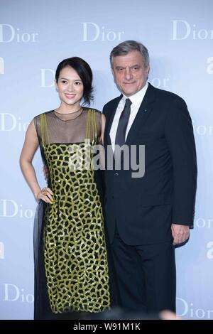Dior President and Chief Executive Officer Sidney Toledano, 2nd left ...