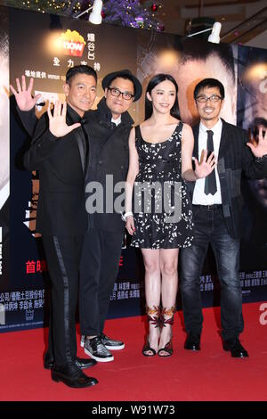 (From left) Chinese director Chen Kaige, actor Wang Baoqiang, Hong Kong ...
