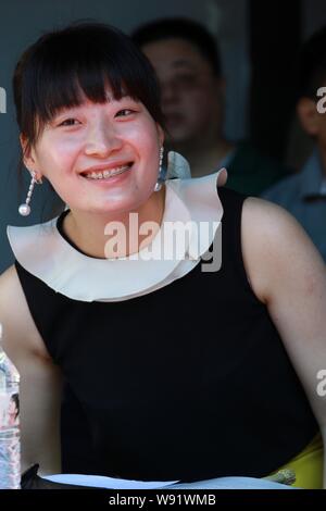 --File--Zong Fuli, daughter of Wahaha founder Zong Qinghou, is pictured ...