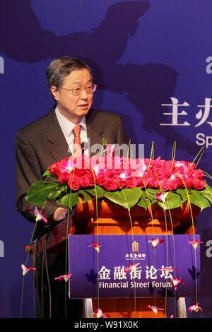The Governor of the People's Bank of China Zhou Xiaochuan pictured a ...