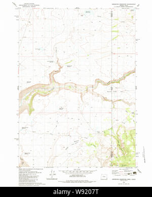 USGS Topo Map Oregon Brewster Reservoir 279131 1980 24000 Inverted ...