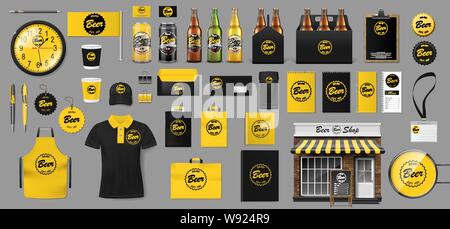 Beer can box packaging design template selflock die cut - vector Stock ...