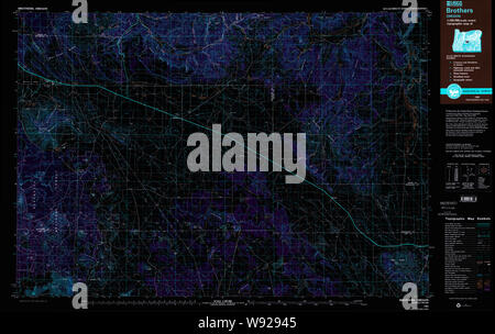 Brothers, Oregon, map 1983, 1:100000, United States of America by ...
