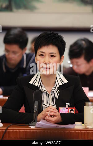 --FILE--Li Xiaolin, Chairwoman and CEO of China Power International ...