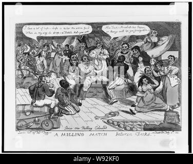 A milling match between decks Stock Photo - Alamy