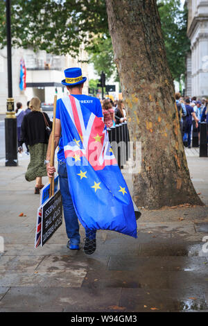Anti-Brexit protester Steven Bray interviewed in Westminster, Pro ...