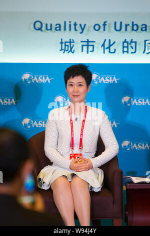 --FILE--Li Xiaolin, Chairwoman and CEO of China Power International ...