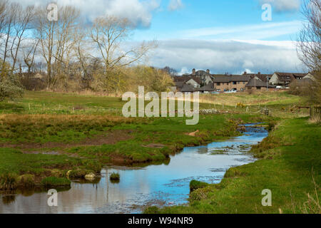 View of the River Leader in Lauder on the Scottish border. Scotland ...