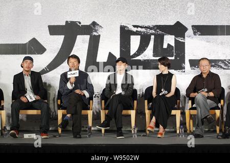 (From left) Chinese writer Mo Yan, the winner of the 2012 Nobel Prize ...