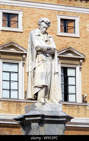 Statue of Giacomo Leopardi, in the small city of Recanati, Italy ...