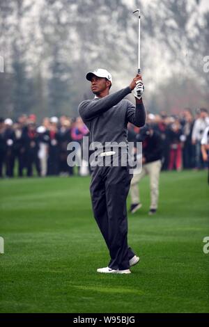 Rory McIlroy of Northern Ireland hits a shot during the final round of ...