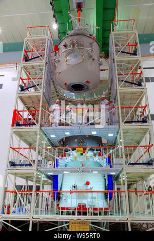 The re-entry capsule of the Shenzhou-9 (Shenzhou IX) spacecraft and a ...